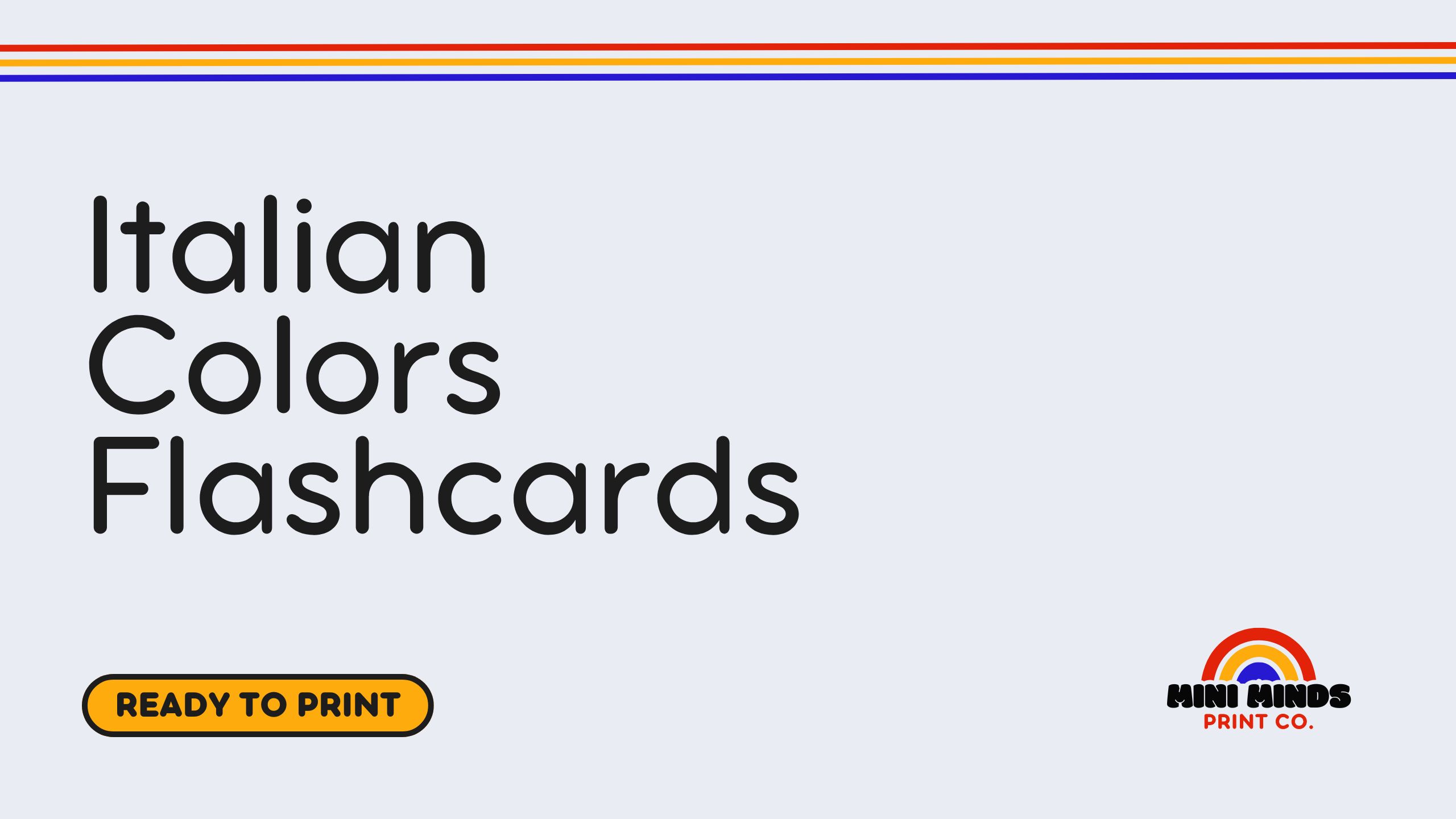 Italian Colors Flashcards | Buy Educational Products | Skillshare