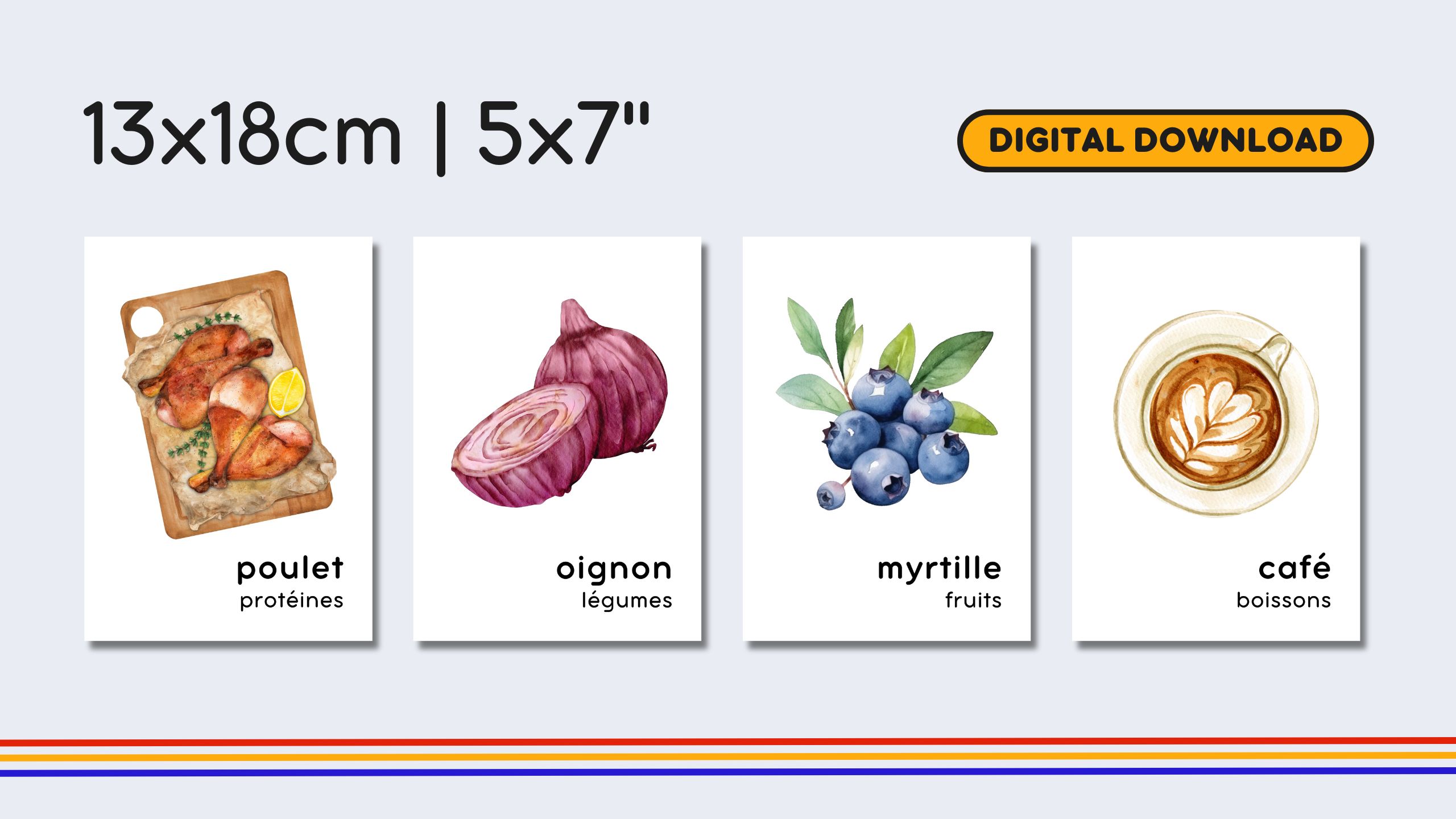 French Food Groups Flashcards | Buy Educational Products | Skillshare