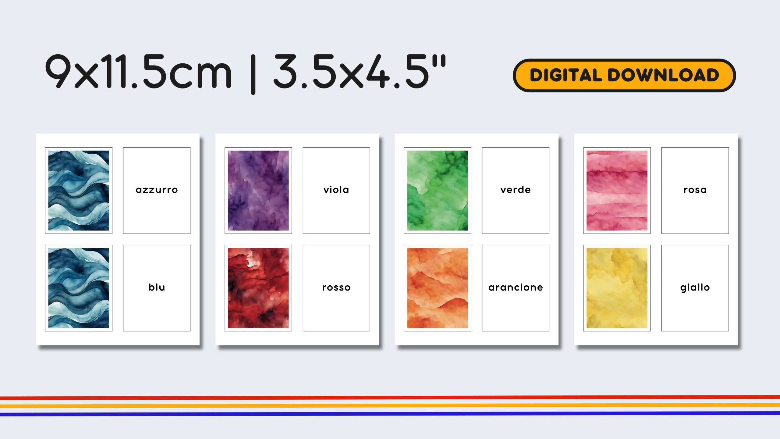 Italian Colors Flashcards | Buy Educational Products | Skillshare