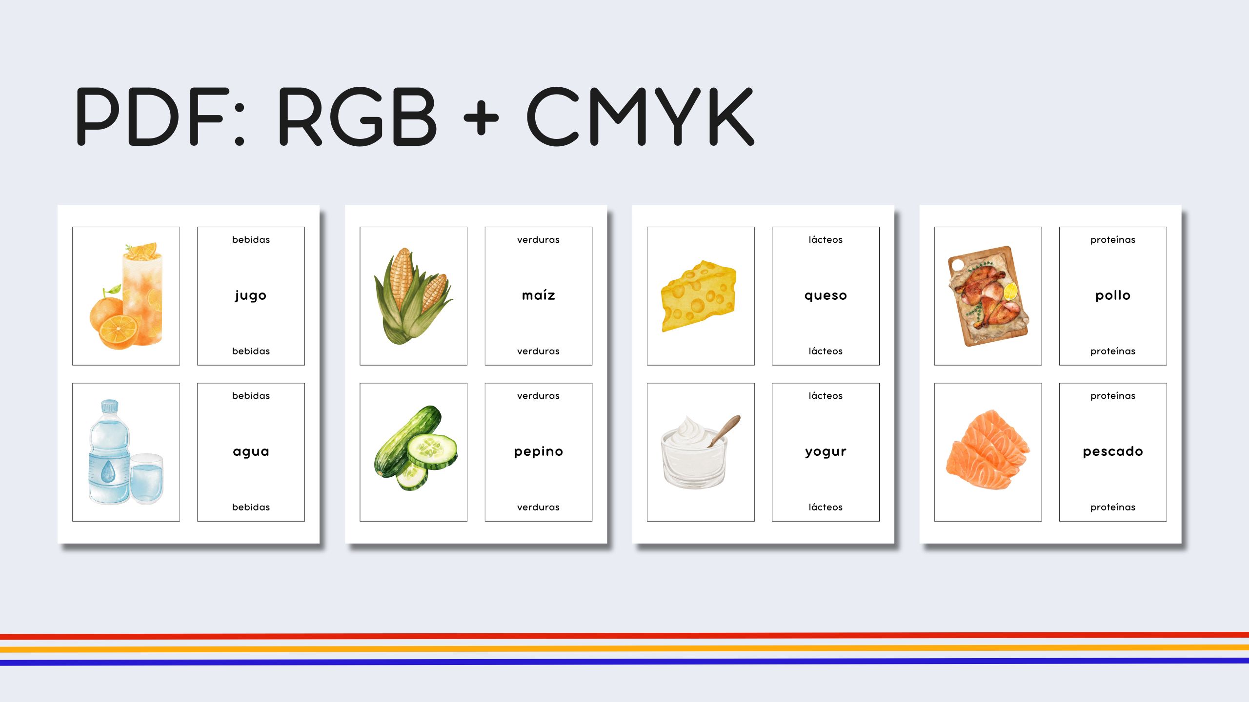 Spanish Food Groups Flashcards | Comprar Educational Products | Skillshare