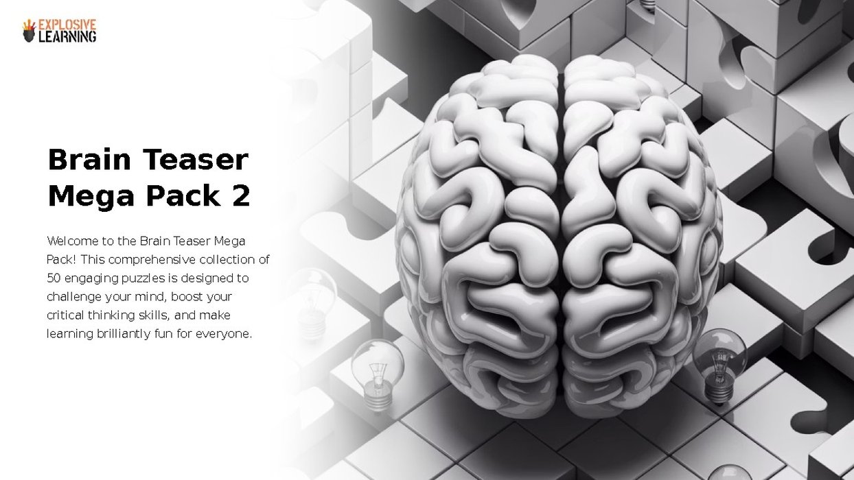 Brain Teaser Mega Pack 2 – Critical Thinking, | Buy Educational ...