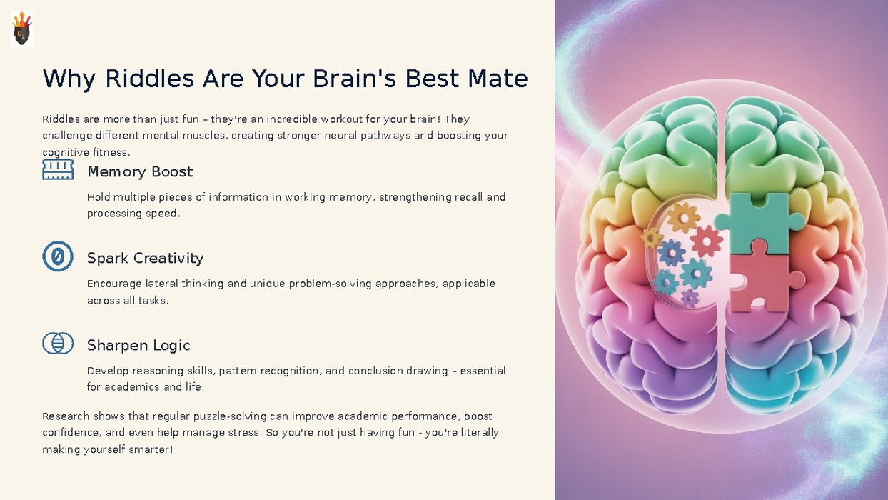 Brain Gym Riddle Quest for Teens – PPTX Welcome | Comprar Educational ...