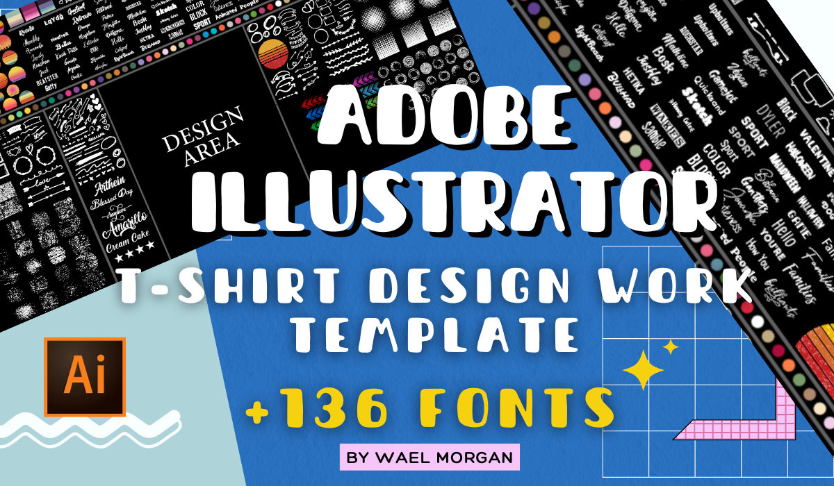 ADOBE ILLUSTRATOR T-Shirt Design Template | Buy Art & Design Files ...