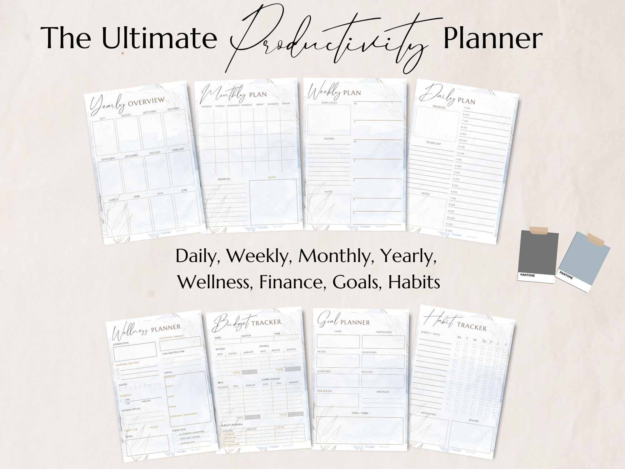 Ultimate Life Planner - Printable Digital Tracker | Buy Templates ...