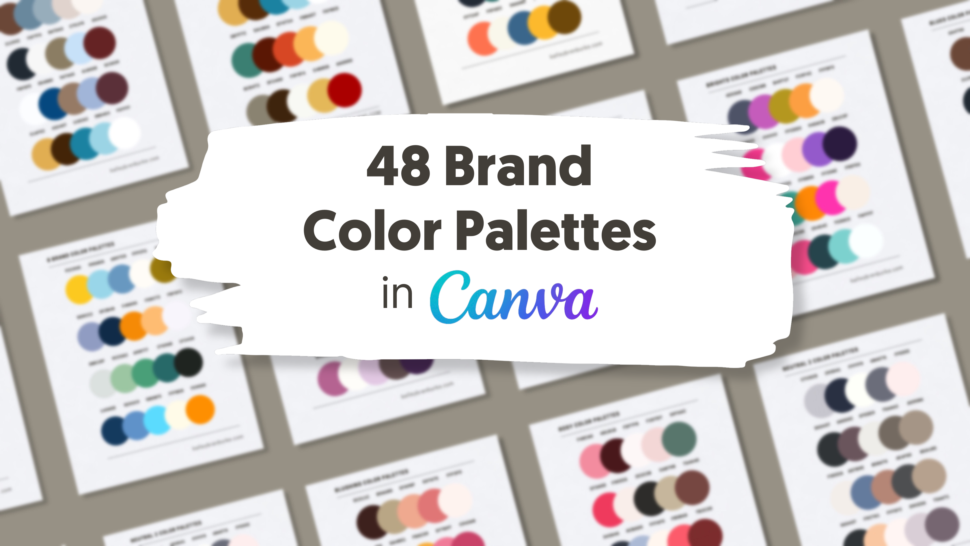 48 Brand Color Palettes in Canva with Hex Codes | Buy Art & Design ...
