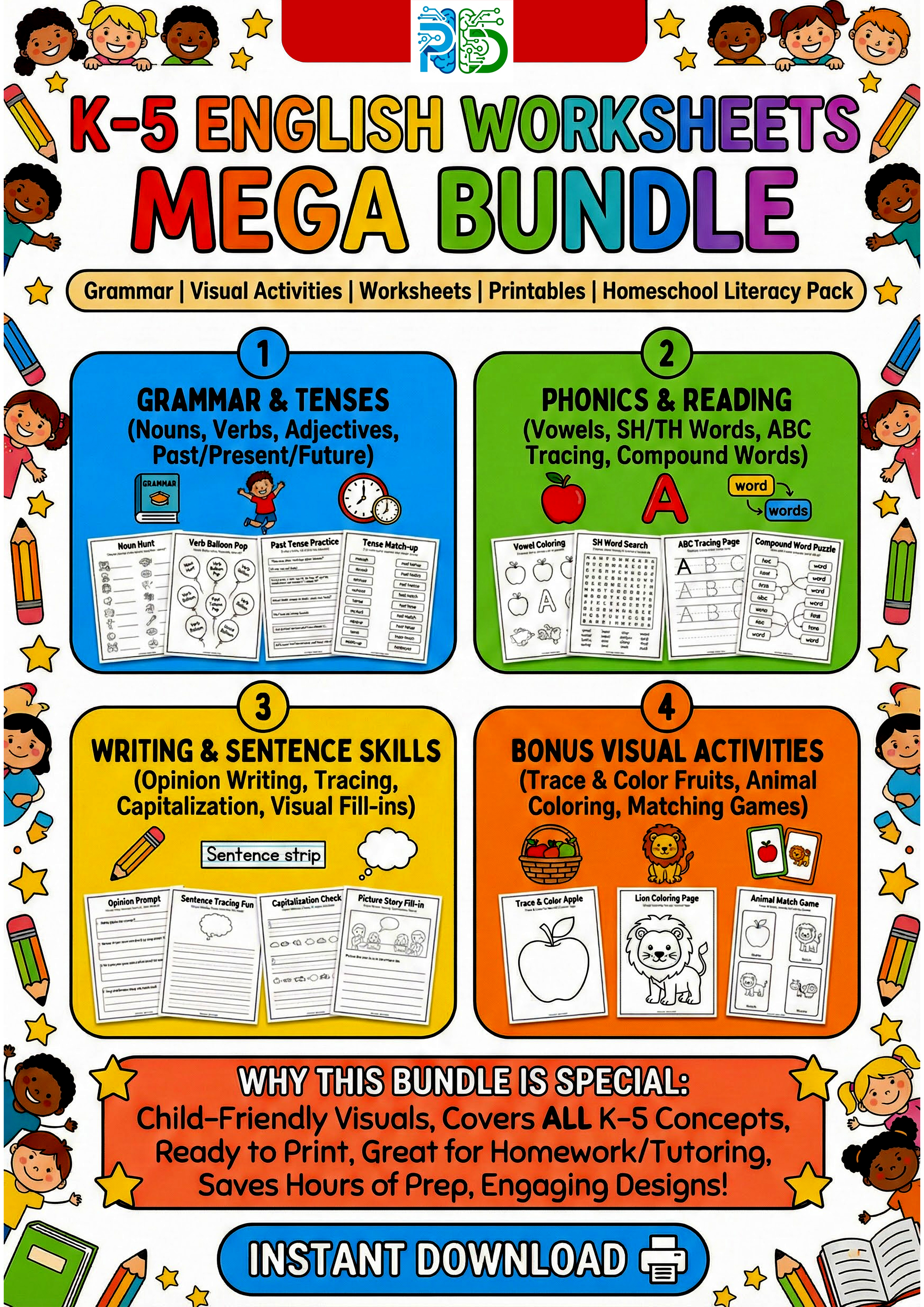 K-5 English Worksheets Mega Bundle | Buy Educational Products | Skillshare