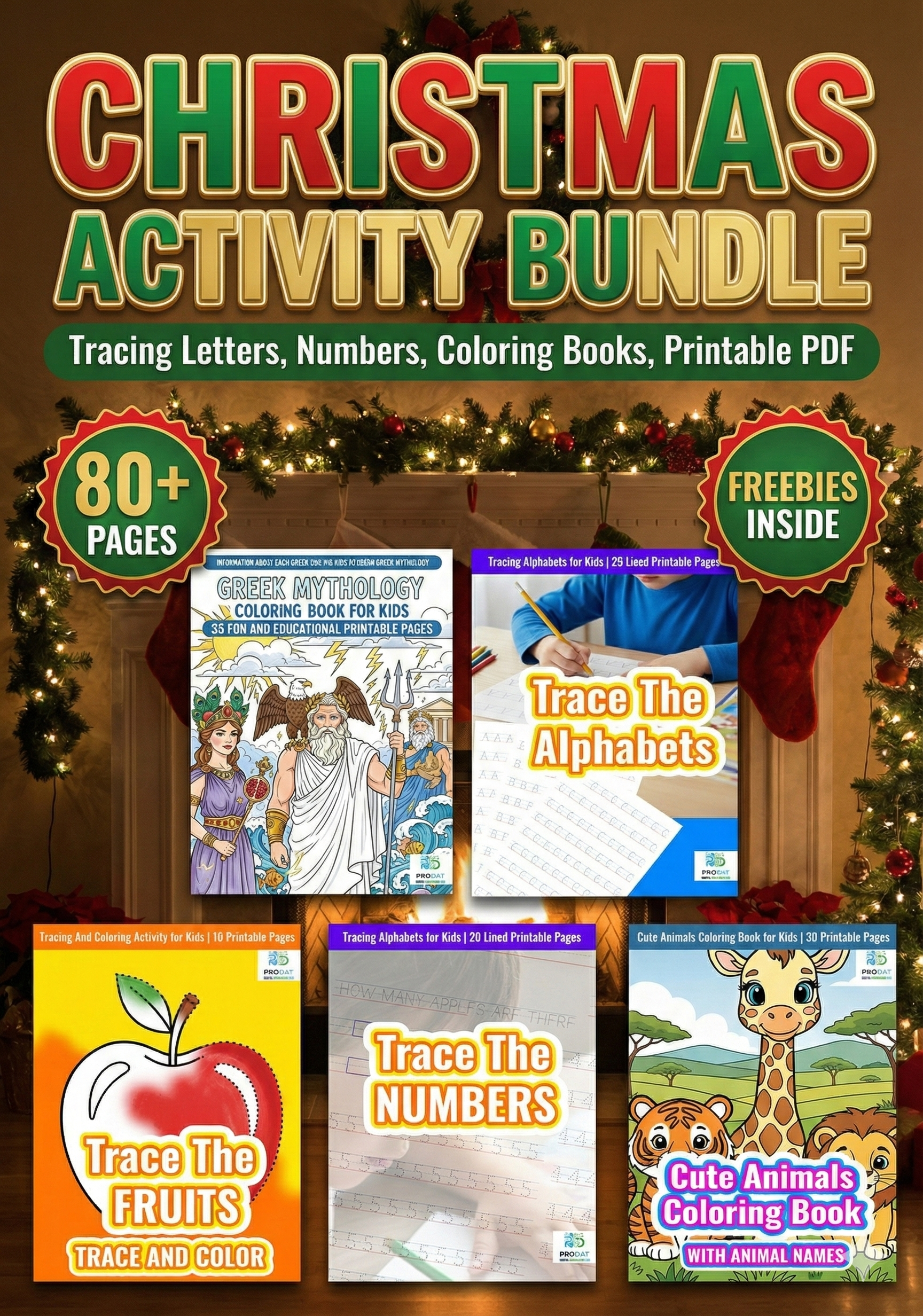 Christmas Kids Activity Bundle | 80+ Pages PDF | Buy Educational ...