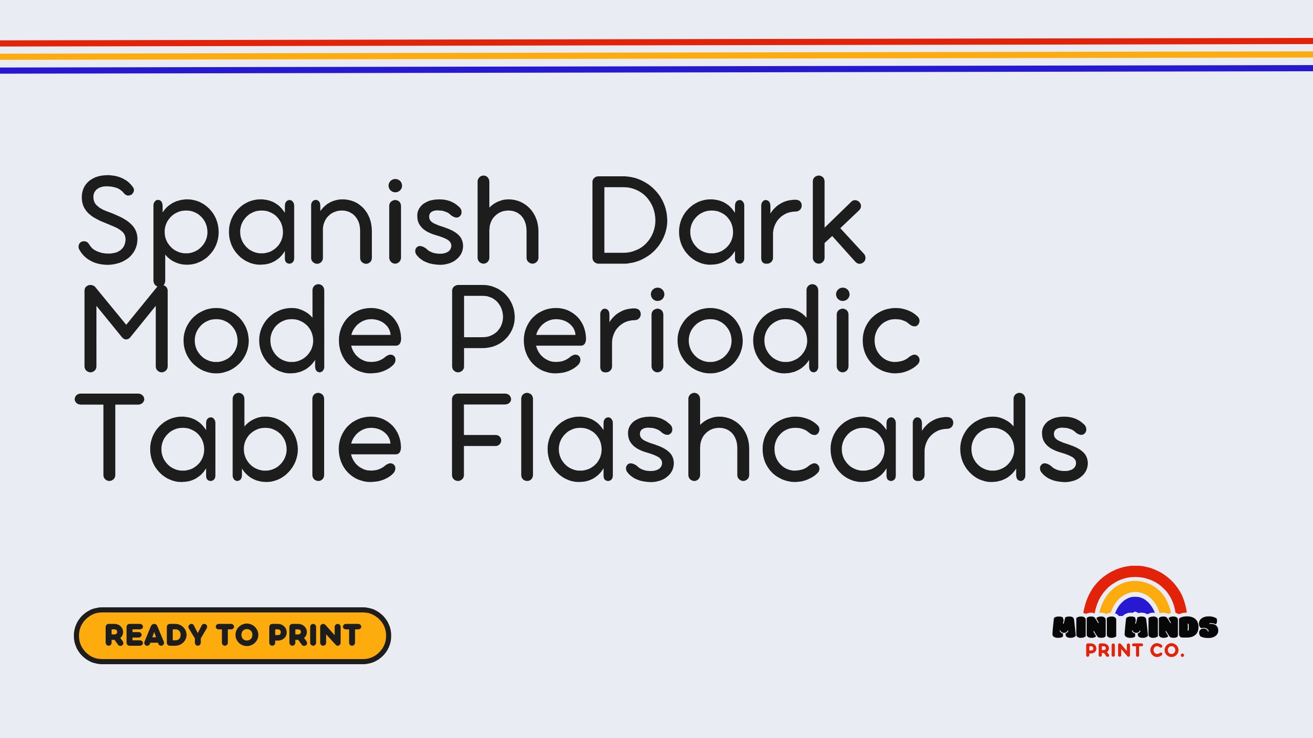 Spanish Dark Mode Periodic Table Flashcards | Buy Educational Products ...