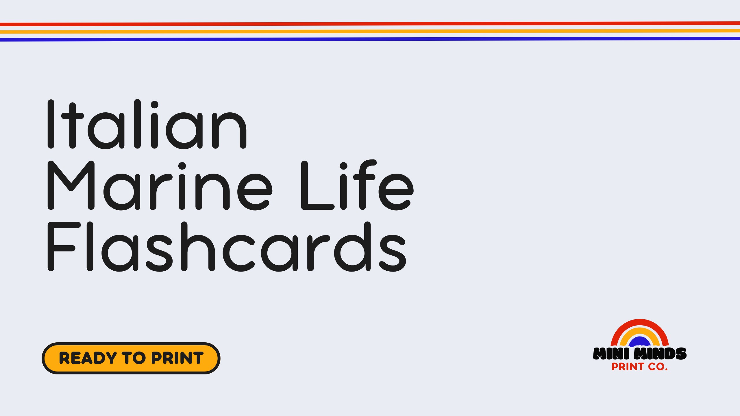 Italian Marine Life Flashcards | Buy Educational Products | Skillshare