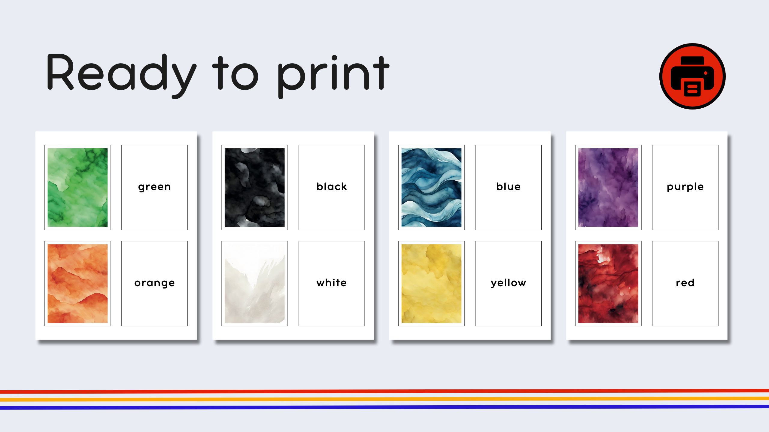 English Colors Flashcards | Buy Educational Products | Skillshare