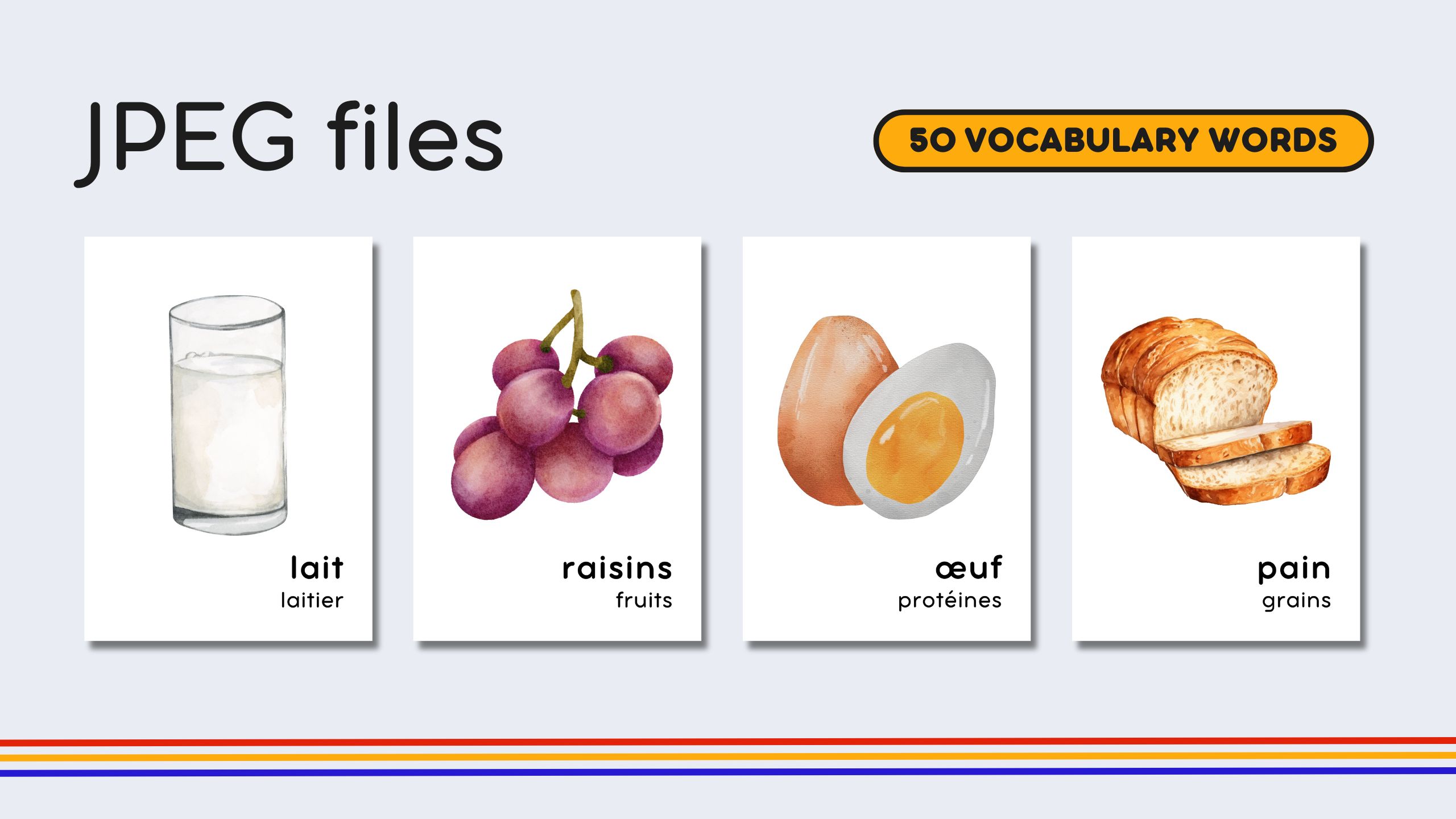 French Food Groups Flashcards | Buy Educational Products | Skillshare