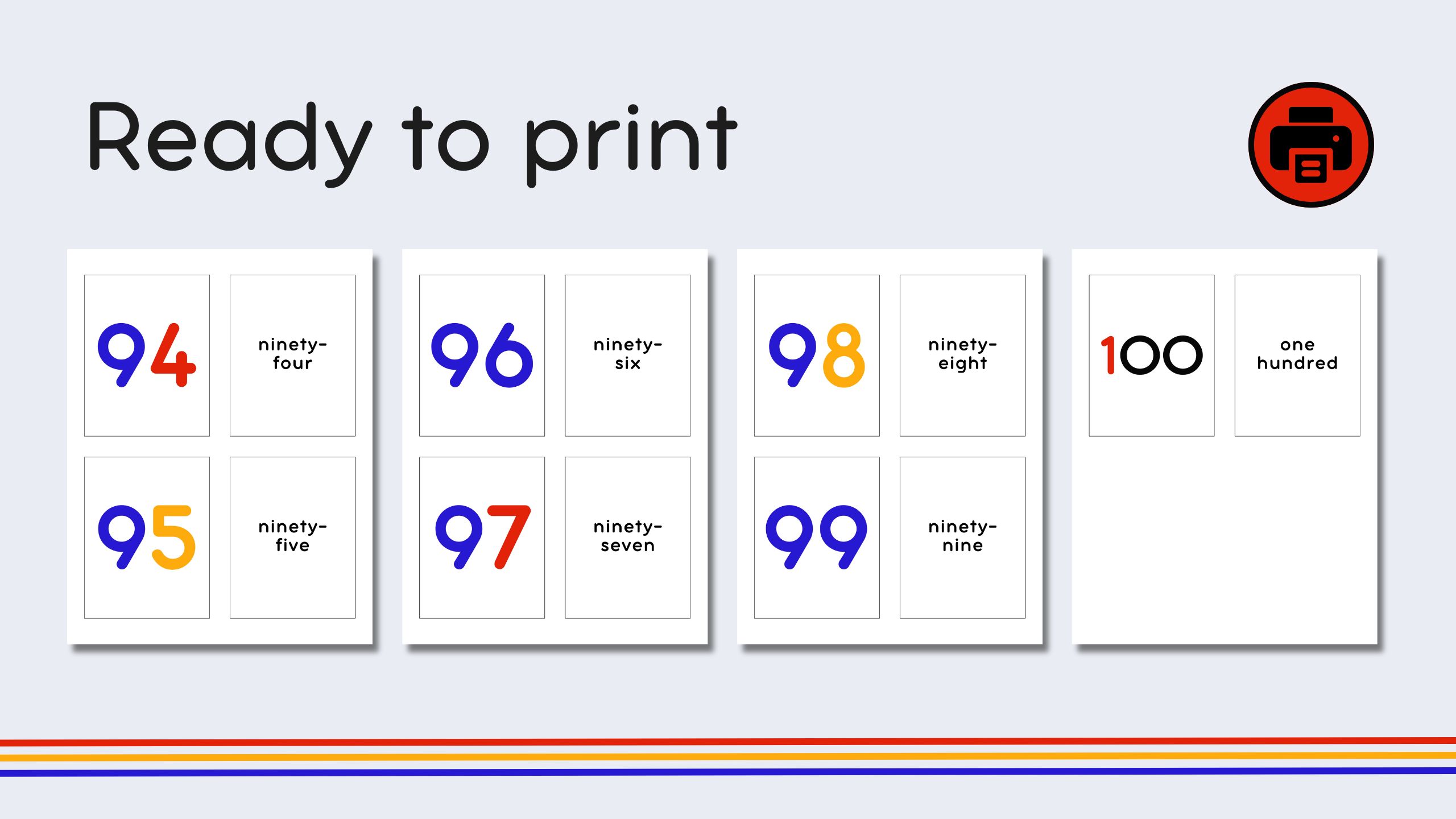 English Numbers 0-100 Flashcards | Buy Educational Products | Skillshare