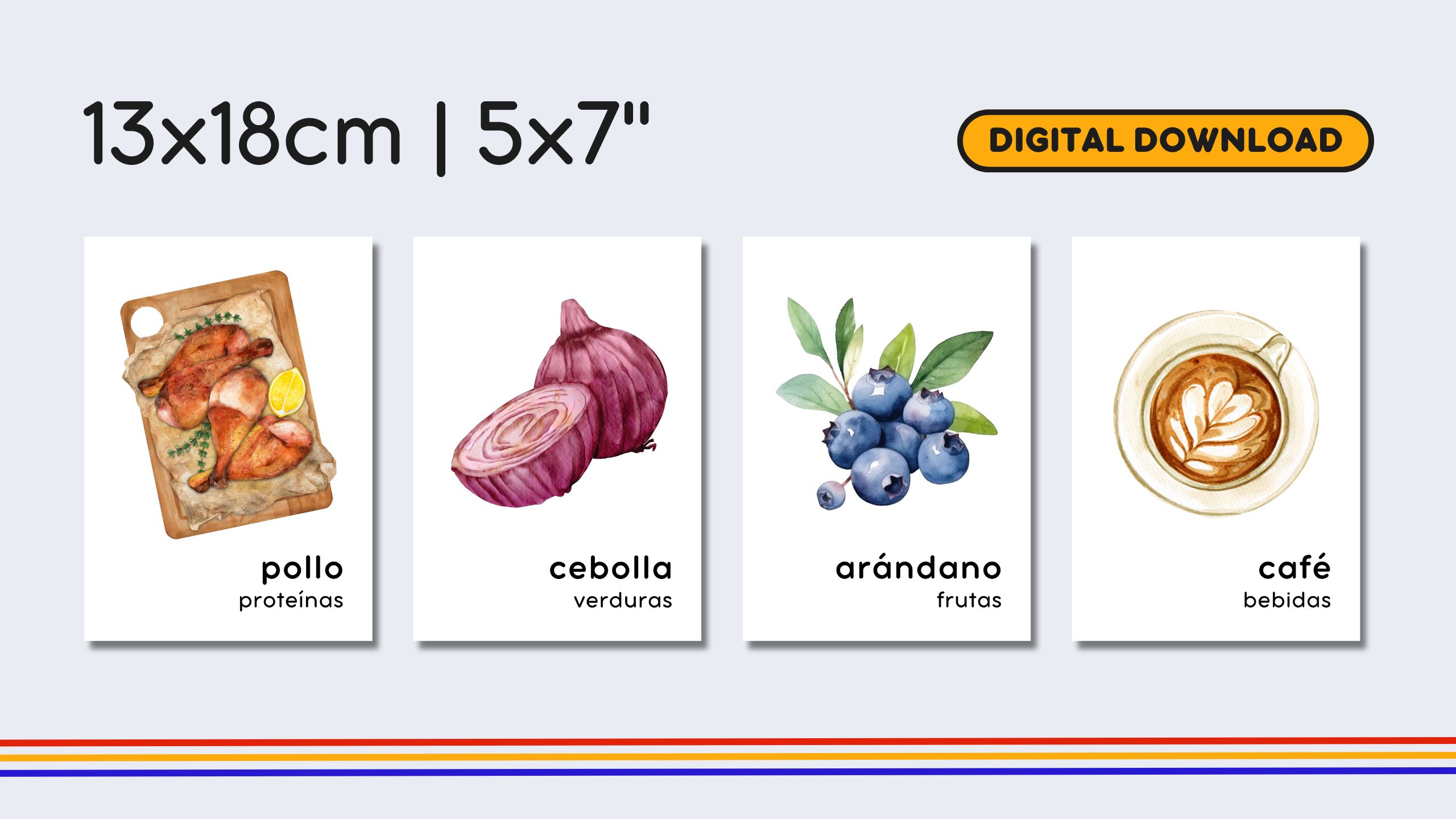 Spanish Food Groups Flashcards | Comprar Educational Products | Skillshare