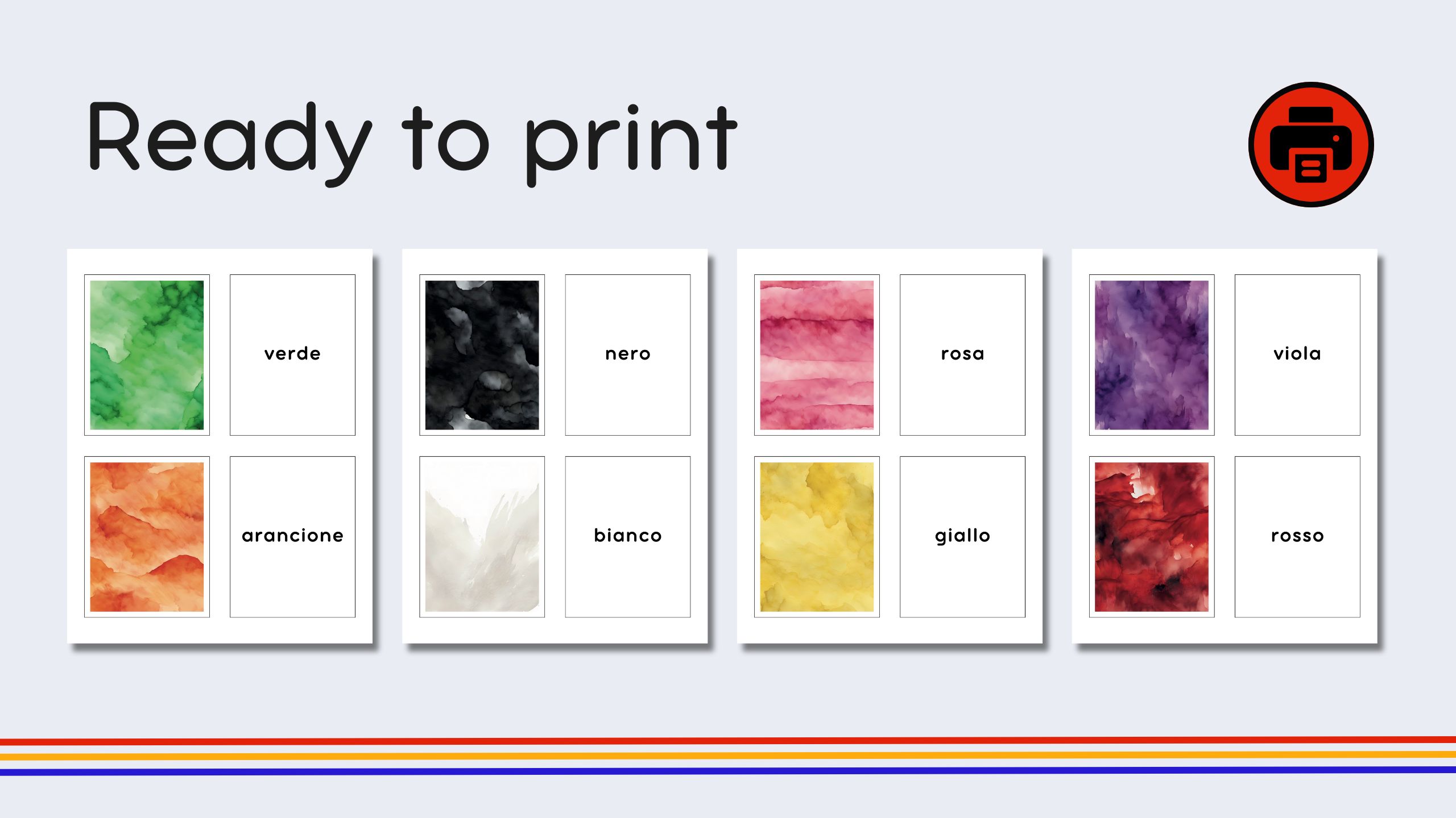 Italian Colors Flashcards | Buy Educational Products | Skillshare