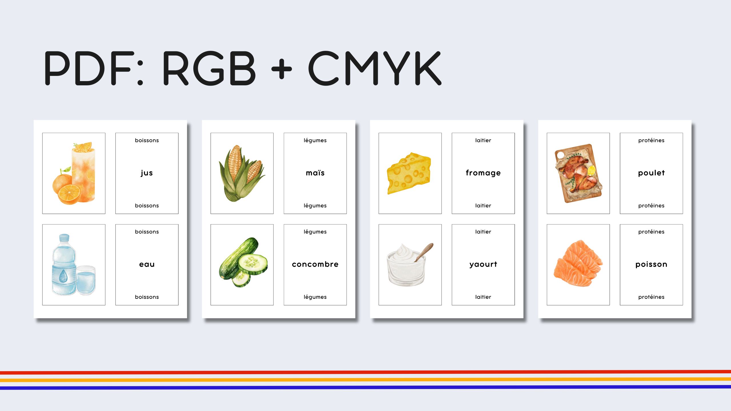 French Food Groups Flashcards | Buy Educational Products | Skillshare