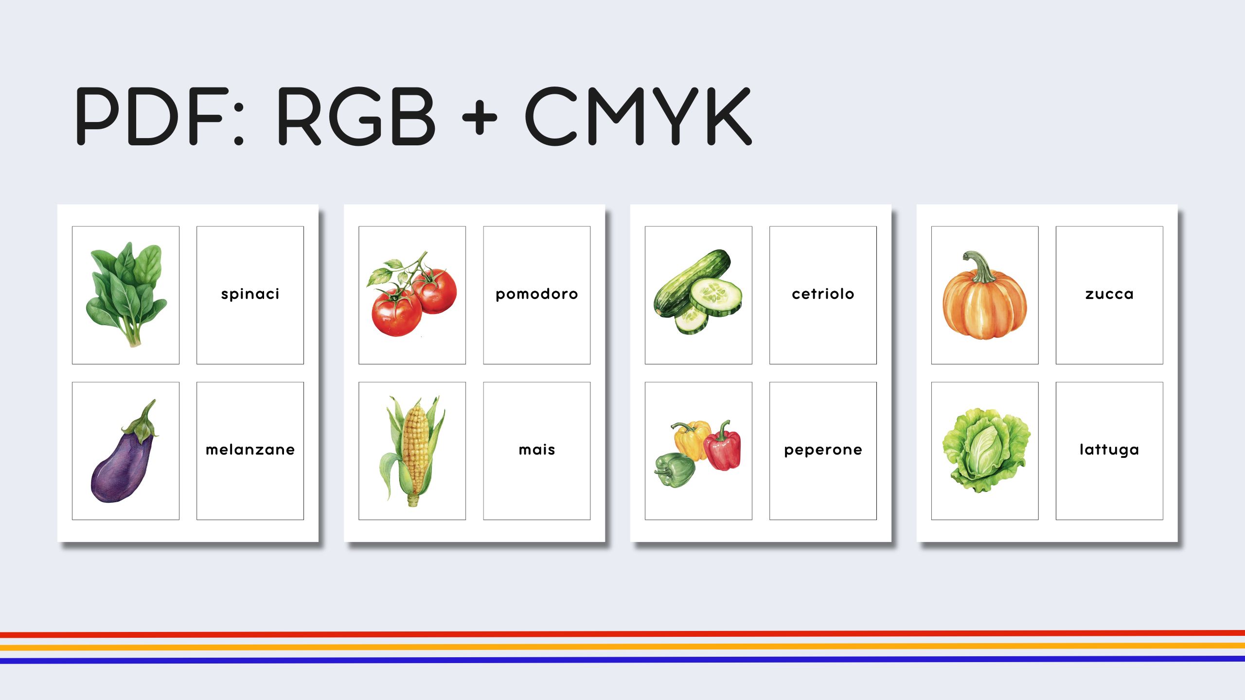 Italian Fruits + Vegetables Flashcards | Buy Educational Products ...