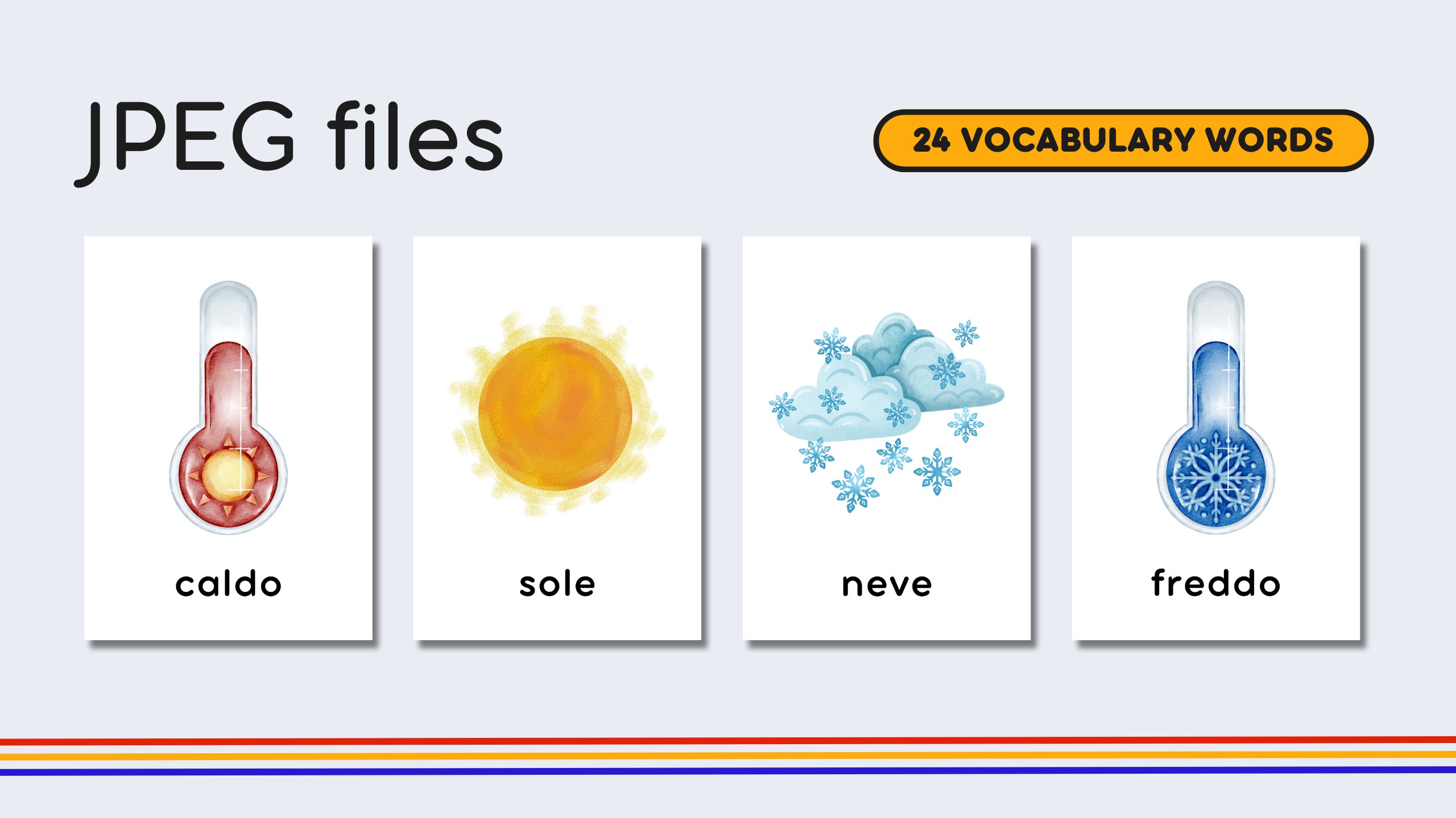 Italian Weather Flashcards | Buy Educational Products | Skillshare