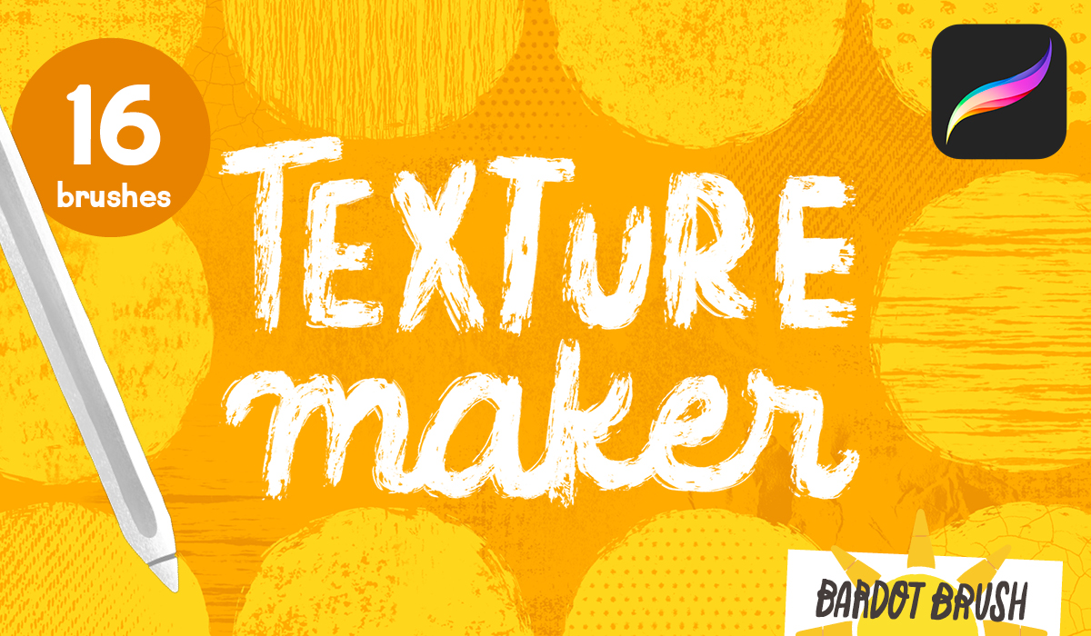 Texture Maker - 16 Texture-Packed Procreate Brushes | Buy Creative Tools | Skillshare