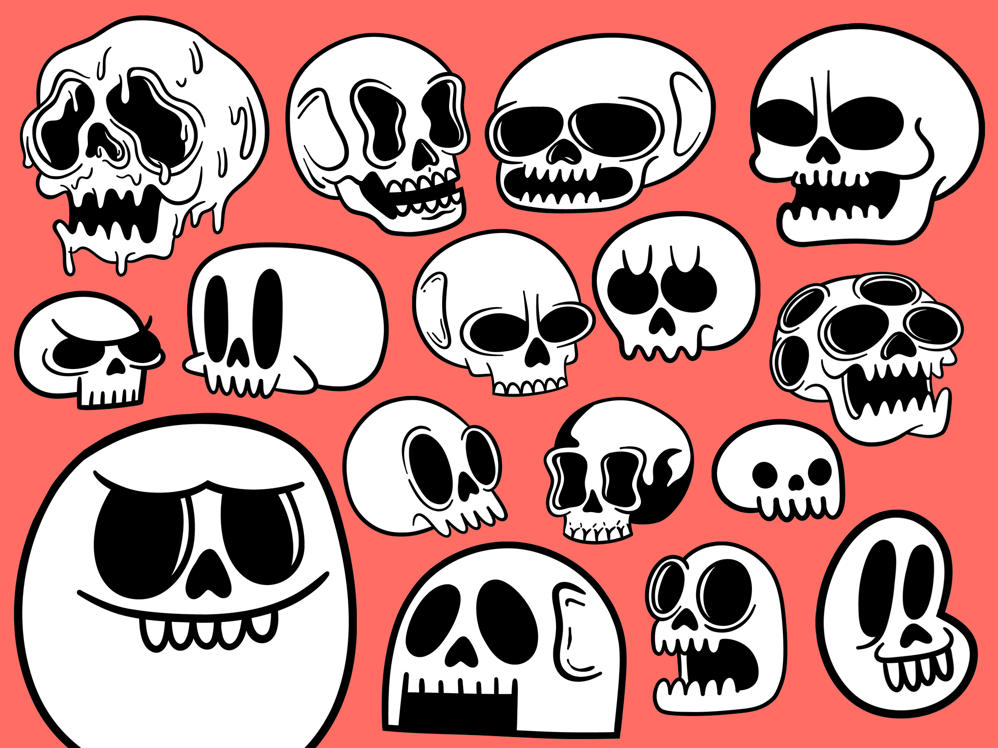Vector SKULL pack | Buy Art & Design Files | Skillshare
