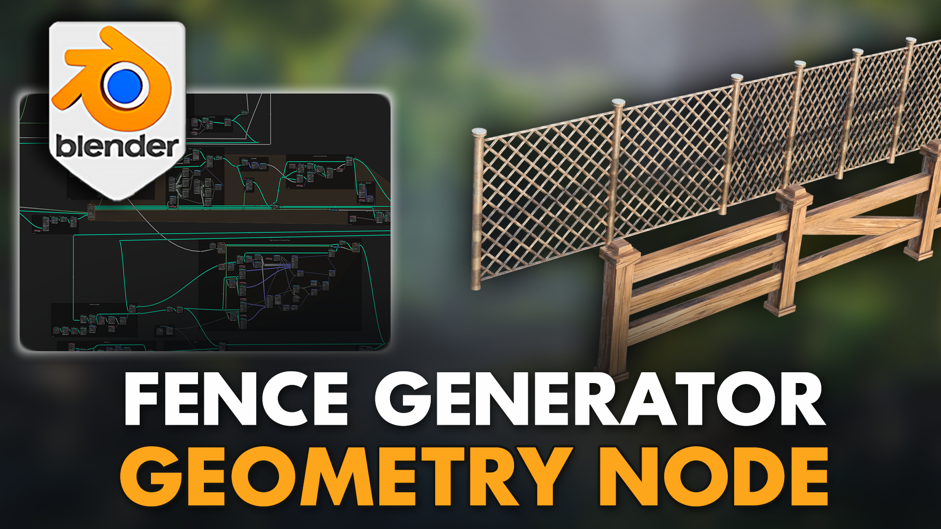 3D Tudor Blender Fence Geometry Node | Buy Creative Tools | Skillshare