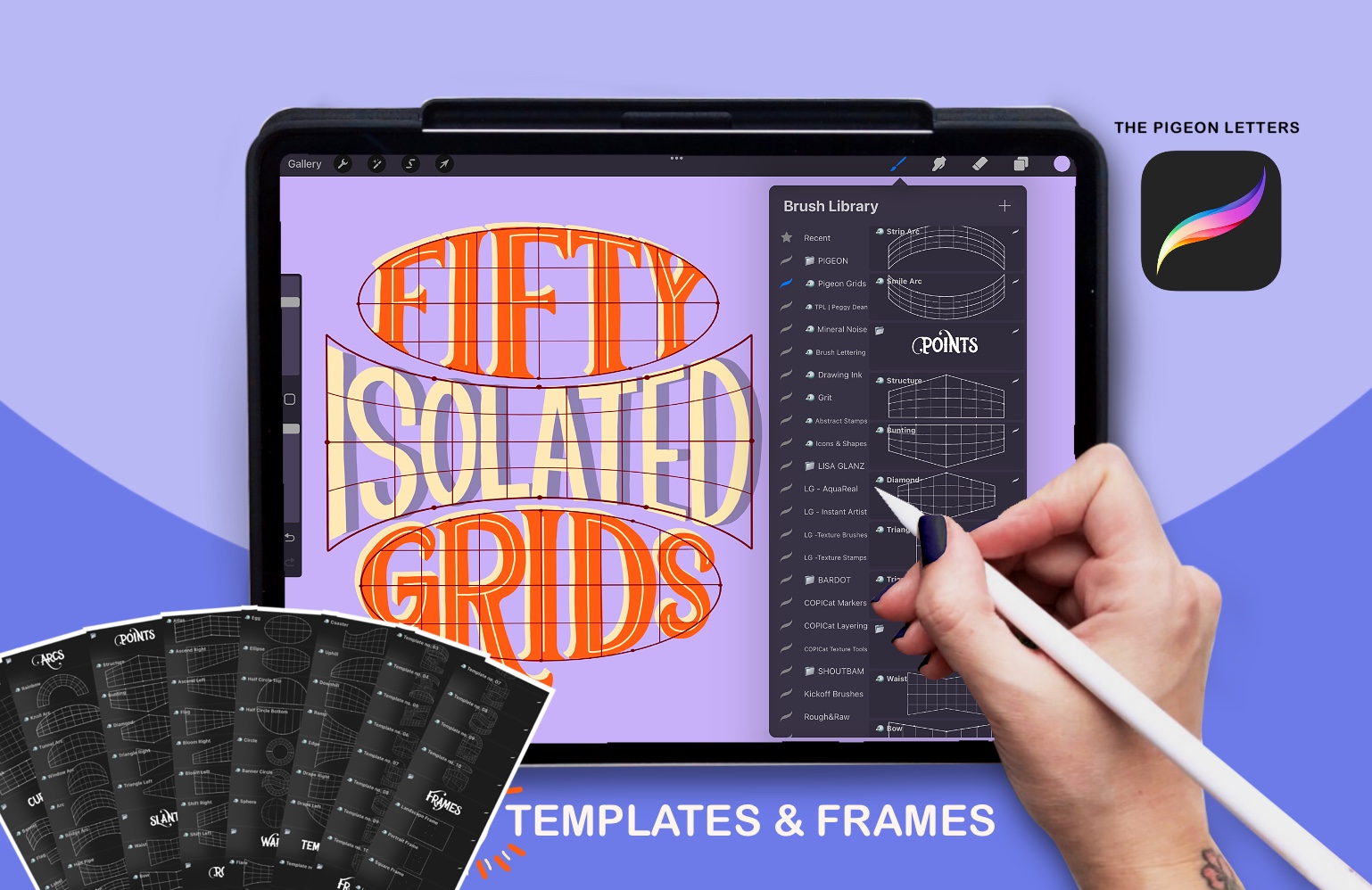 Lettering Grids - Templates for Procreate | Buy Creative Tools | Skillshare