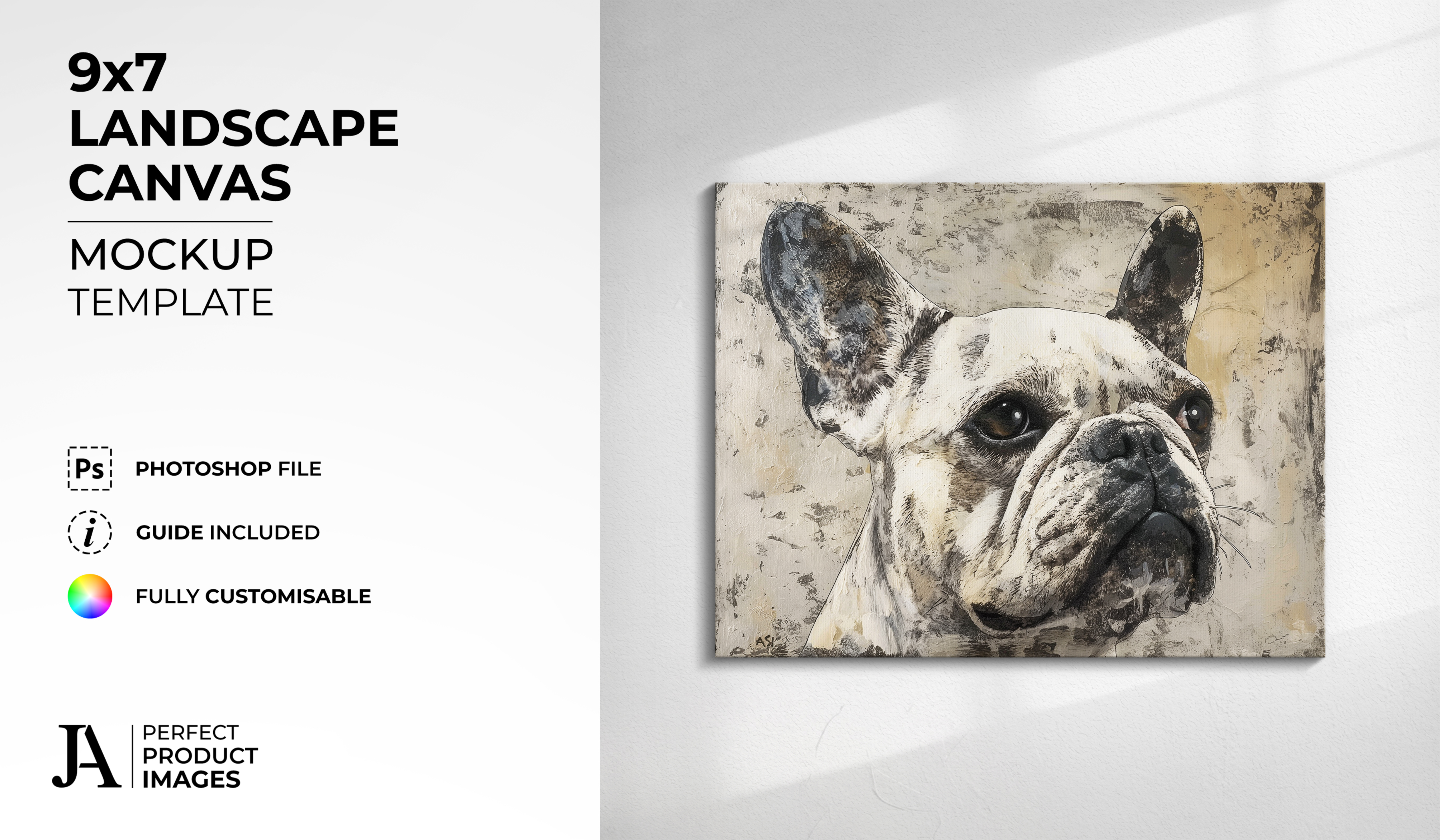 Landscape 9x7 Canvas Mockup Template | Buy Templates | Skillshare