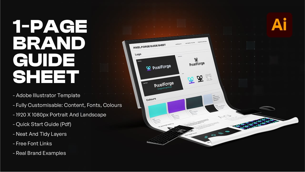 1-Page Brand Guide Sheet | Buy Templates | Skillshare