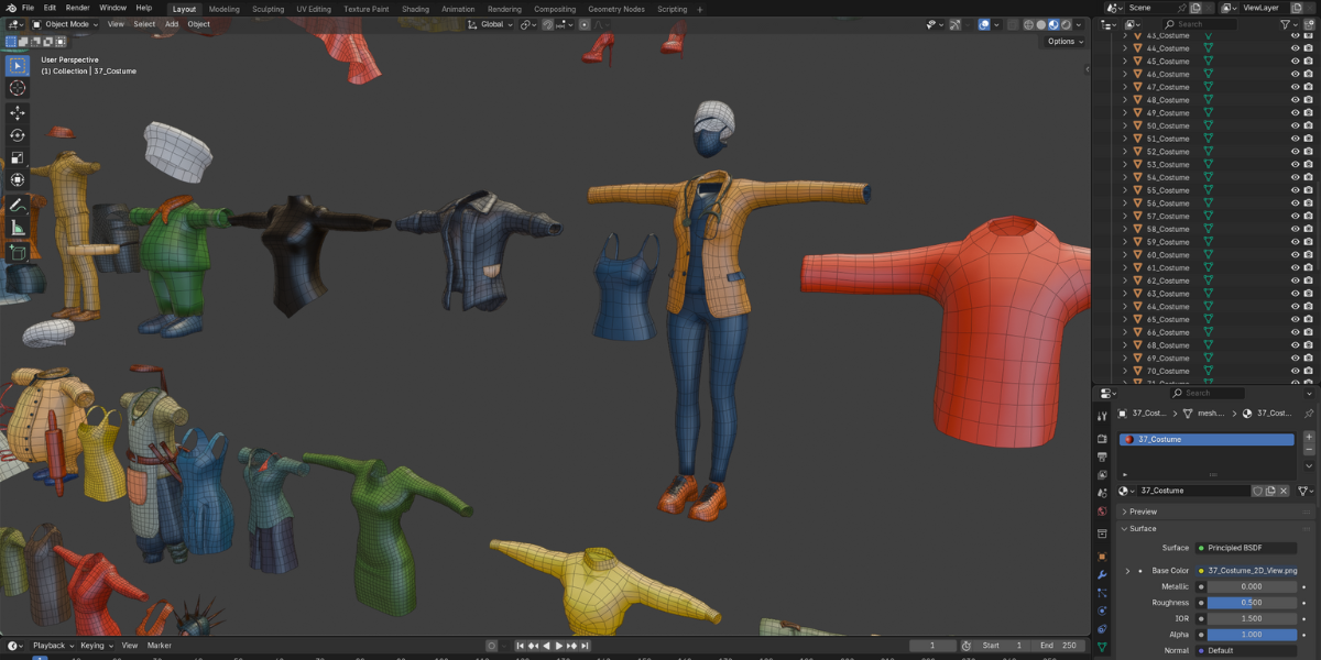 100+ Stylized 3D Character Clothing Mega Pack | Buy Templates | Skillshare