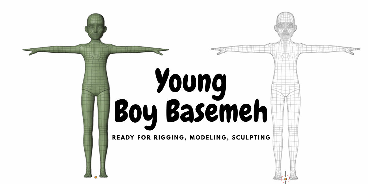 Young Boy Base Mesh - Clean Topology | Buy Art & Design Files | Skillshare