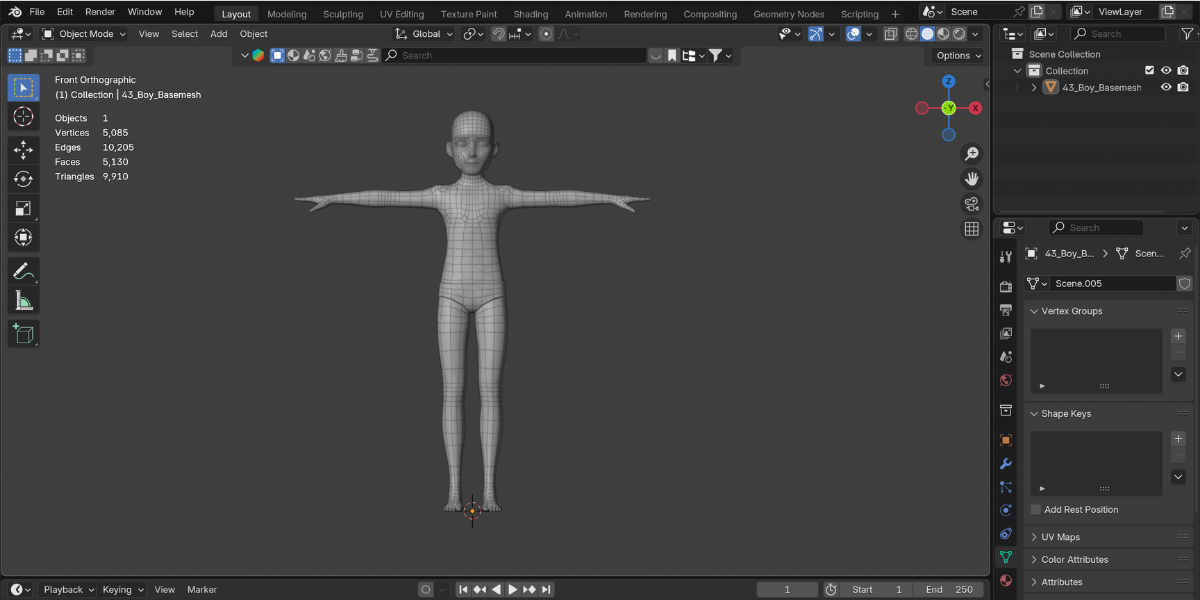 Young Boy Base Mesh - Clean Topology | Buy Art & Design Files | Skillshare