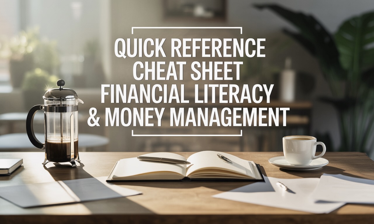 Quick Reference Cheat Sheet: Financial Literacy | Acheter Educational ...
