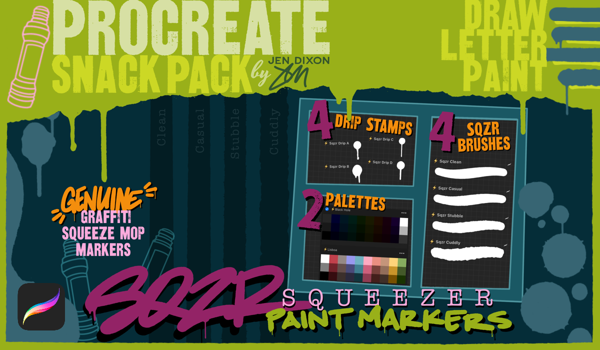 SQZR Squeezer Paint Markers - Procreate Snack Pack | Buy Creative Tools | Skillshare